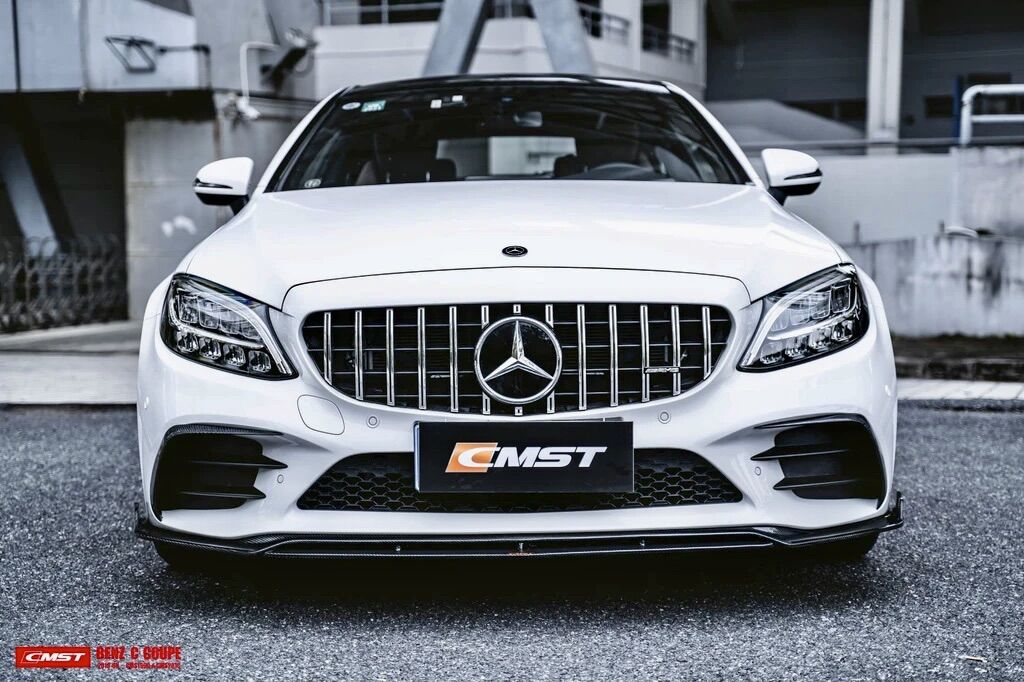 Mercedes Benz W205 2019 2020 2021 C43 CMST carbon fiber front lip ...