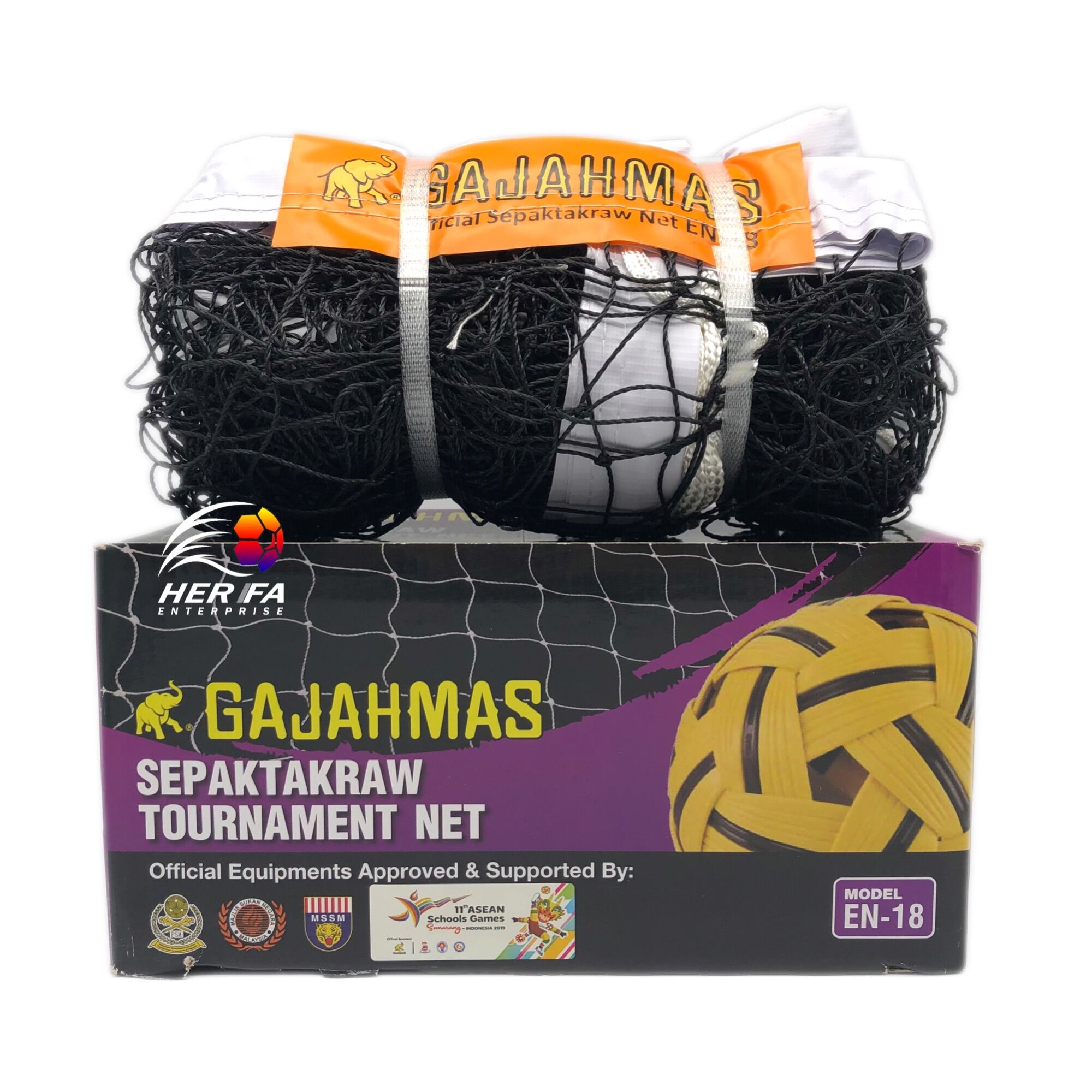 GAJAHMAS EN-18 EN-27 Sepak Takraw Net / Jaring Tournament Sepaktakraw ...