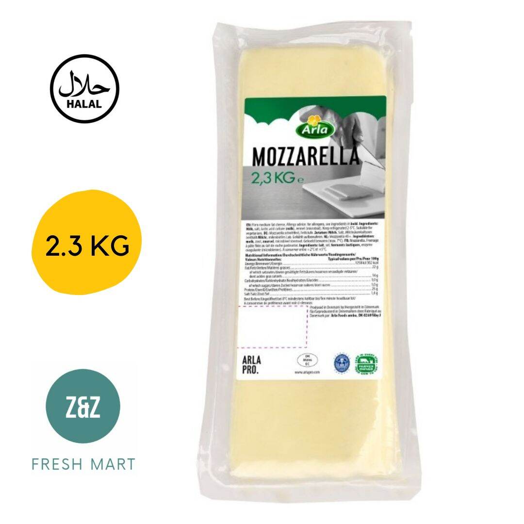 ARLA Mozzarella Block Cheese / Mozzarella Block Cheese/ Baking 2.3kg ...