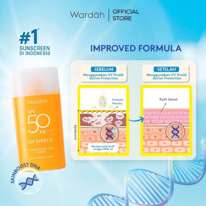 WARDAH SUNSCREEN SPF 50 UV Shield Aqua Gel Serum Matte Sun Stick | Lazada