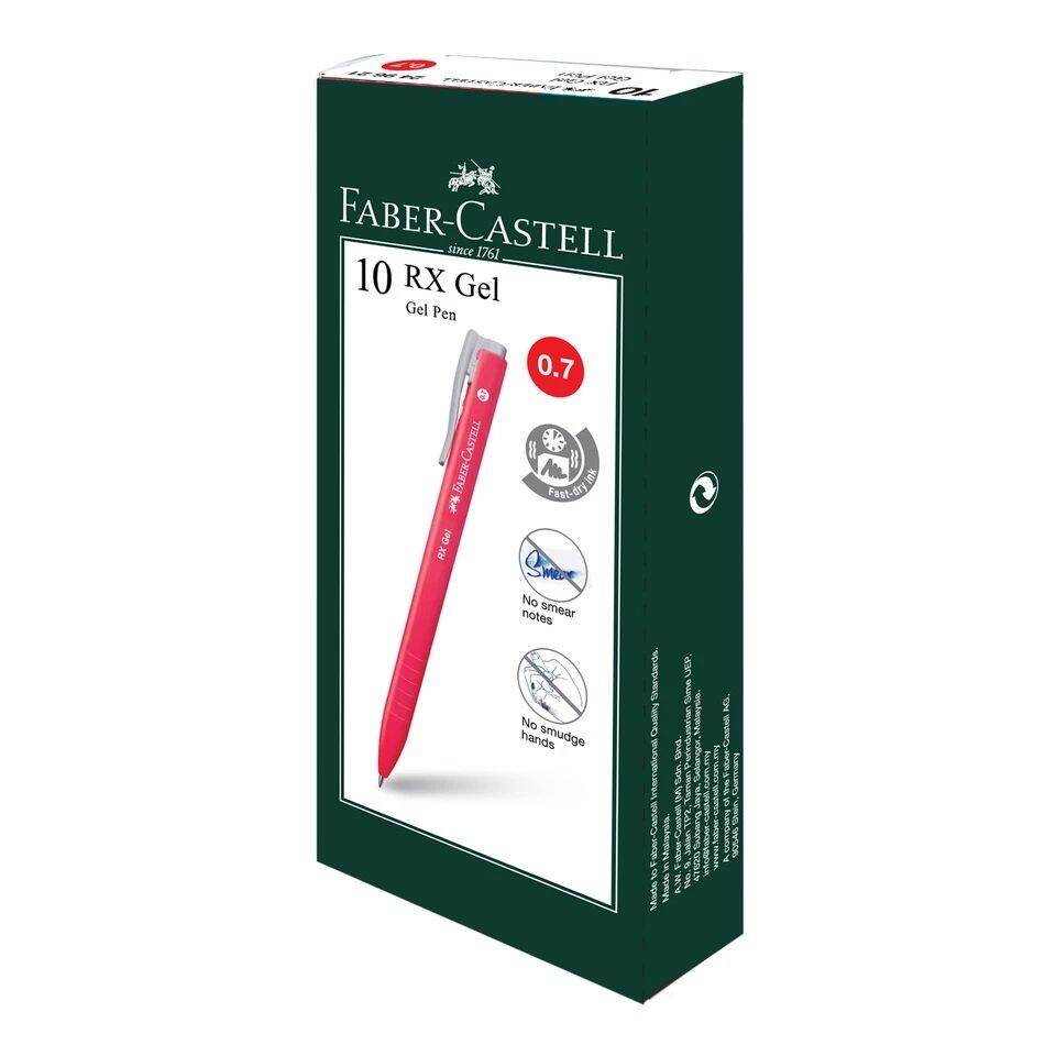 Faber-Castell 0.5/0.7mm RX Gel Pen- 1bx)10pcs | Lazada