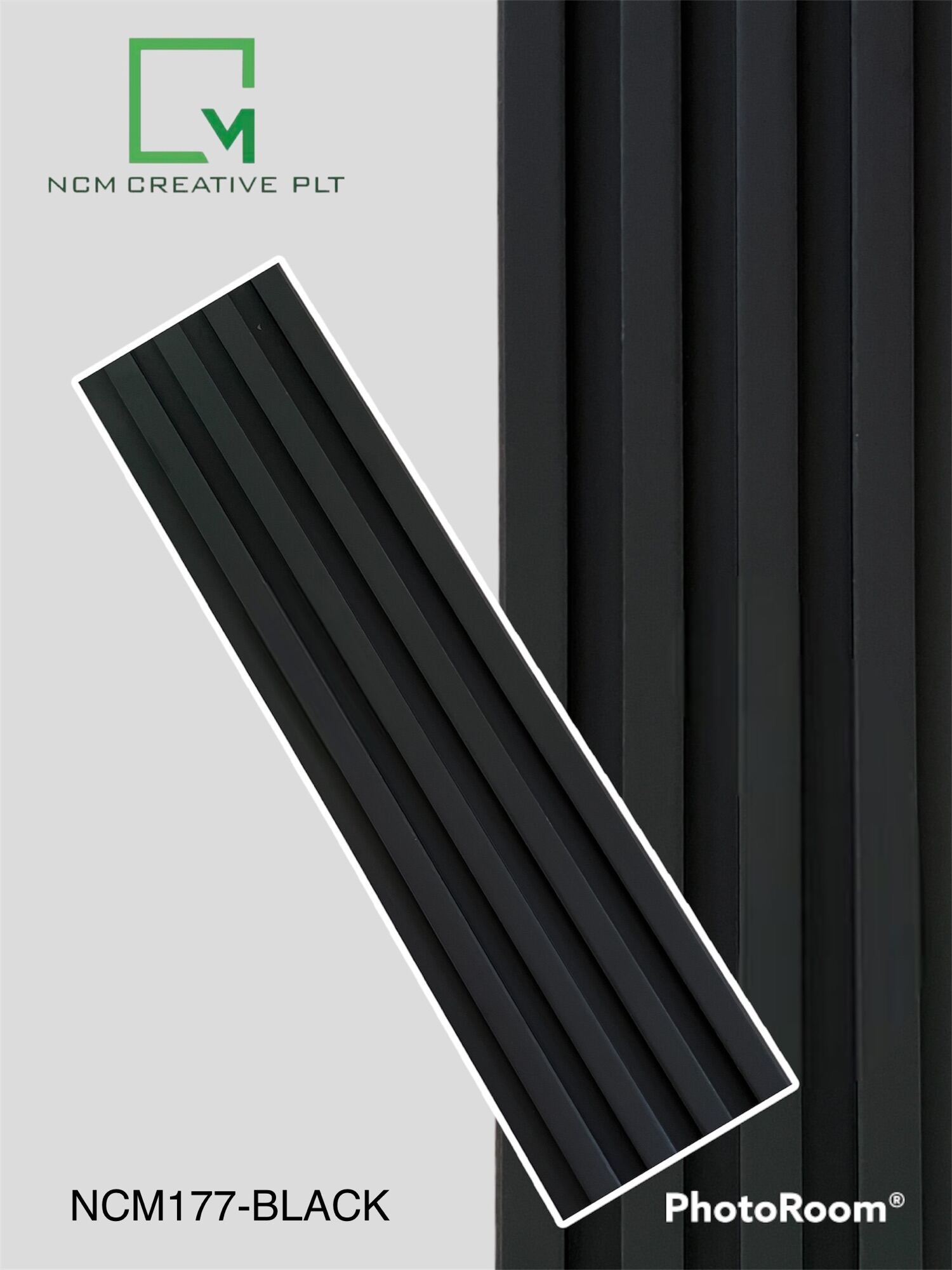 FLUTED PANEL - BLACK COLOR 21MM | Lazada