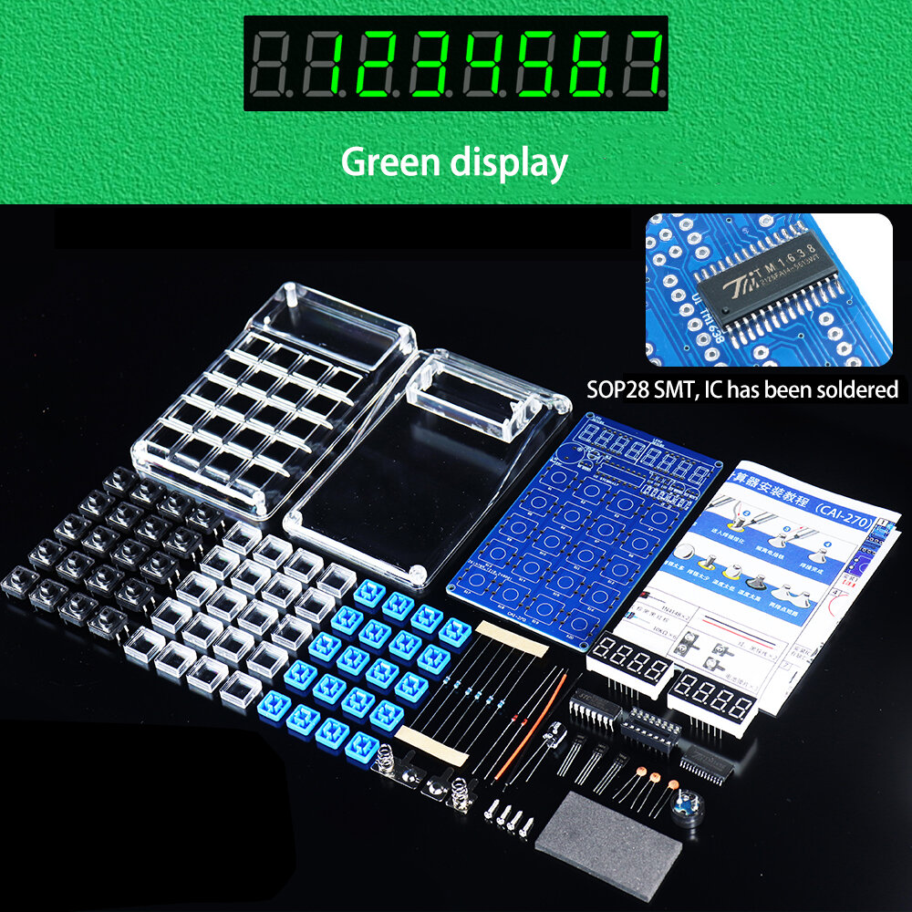 LED Digital Tube Display Calculator DIY Electronic Kit 51 ...