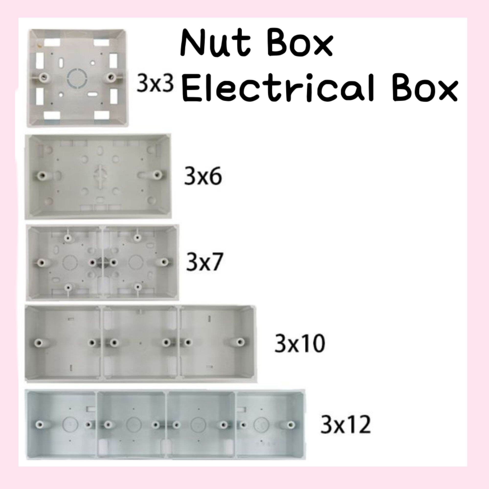 Nut Box Pvc Nut Box Surface Type 3x3/3x6/3x7 | Lazada