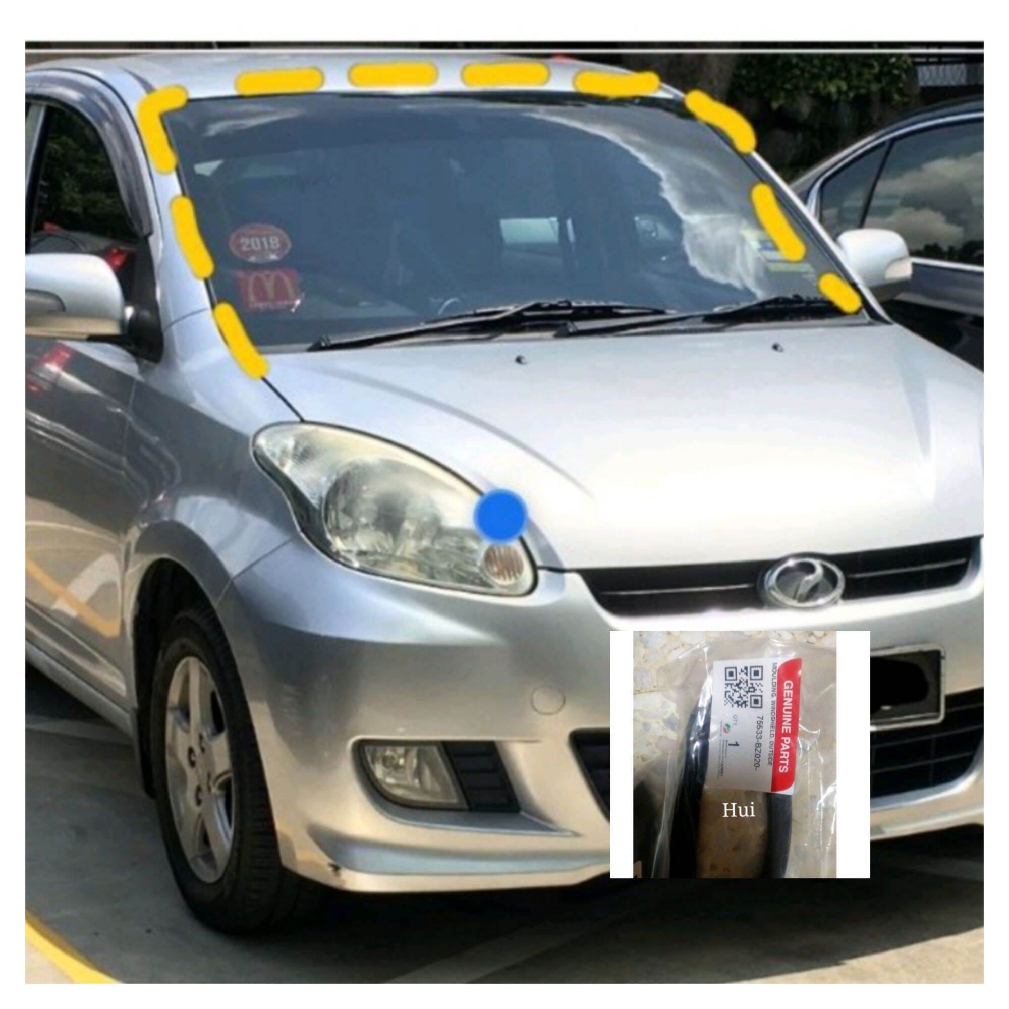 ORIGINAL PERODUA MYVI FRONT WINDSCREEN MOULDING (2005-2011) | Lazada