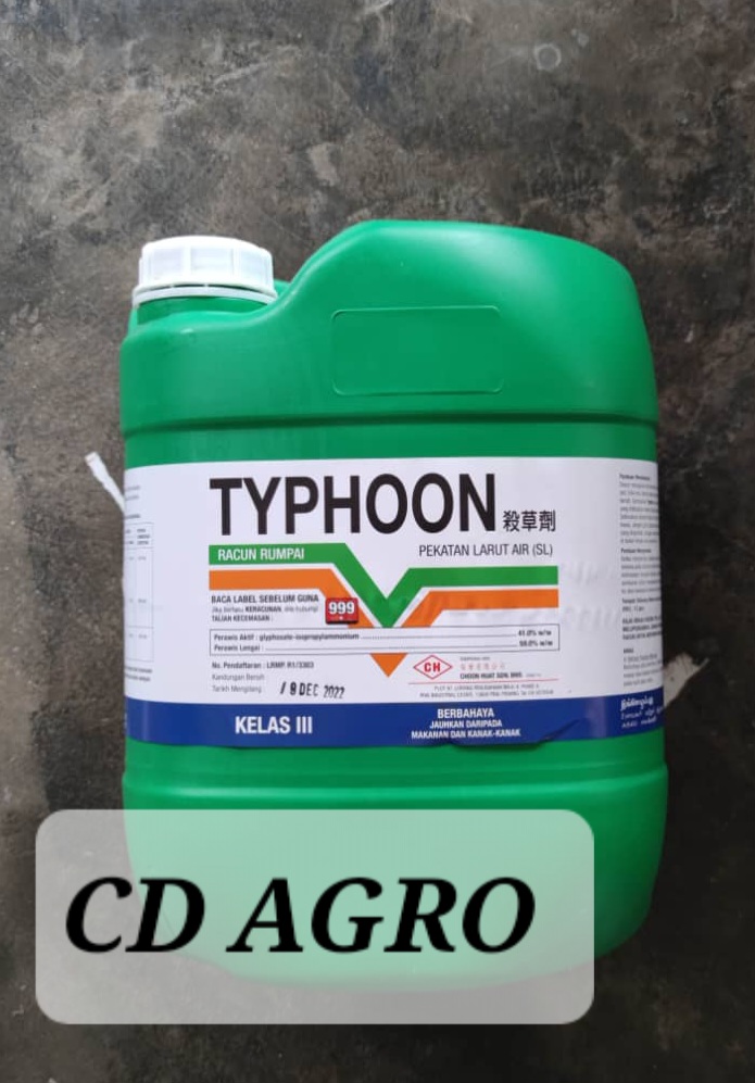 TYPHOON 20L Glyphosate RACUN RUMPAI 41% KELAS III KELAS 3 | Lazada