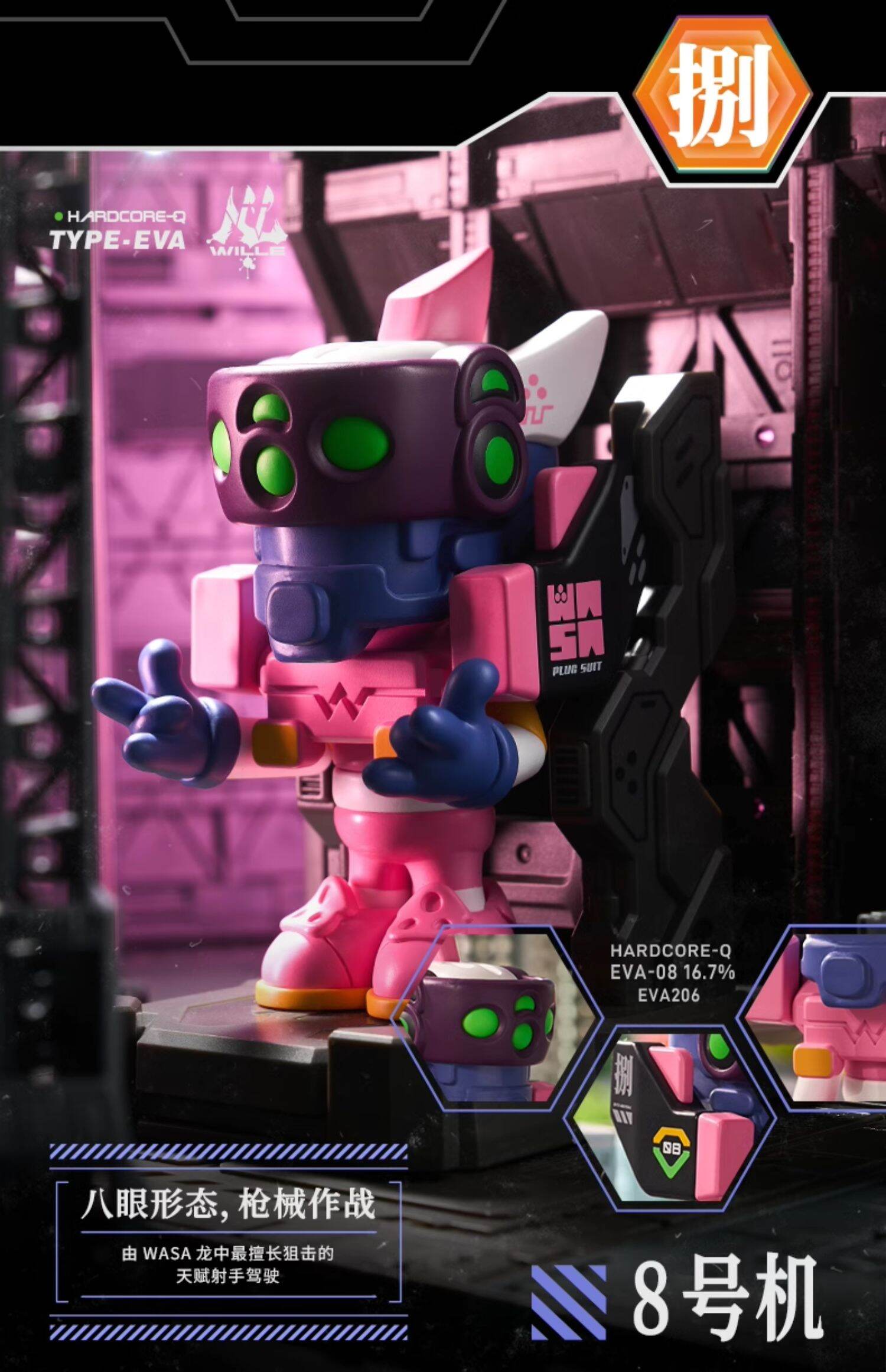 WASA&EVA Collaborative Chameleon Blind Box First Model Collectible ...