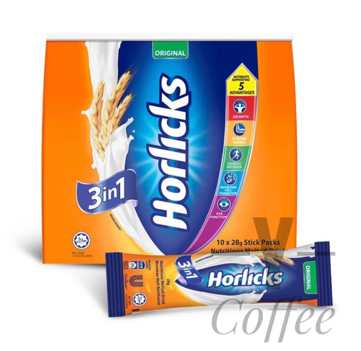 Horlicks 3in1 Instant Original Nutritious Malted Drink 10 x 28g | Lazada