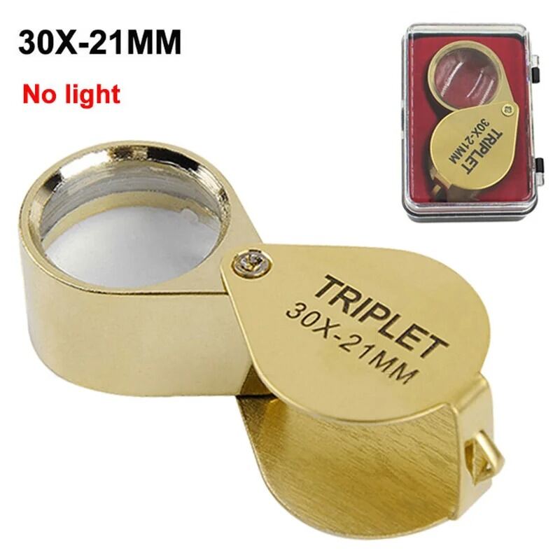10X-40X Foldable Eye Magnifier Jewllery Loupe Magnifier Portable Metal ...