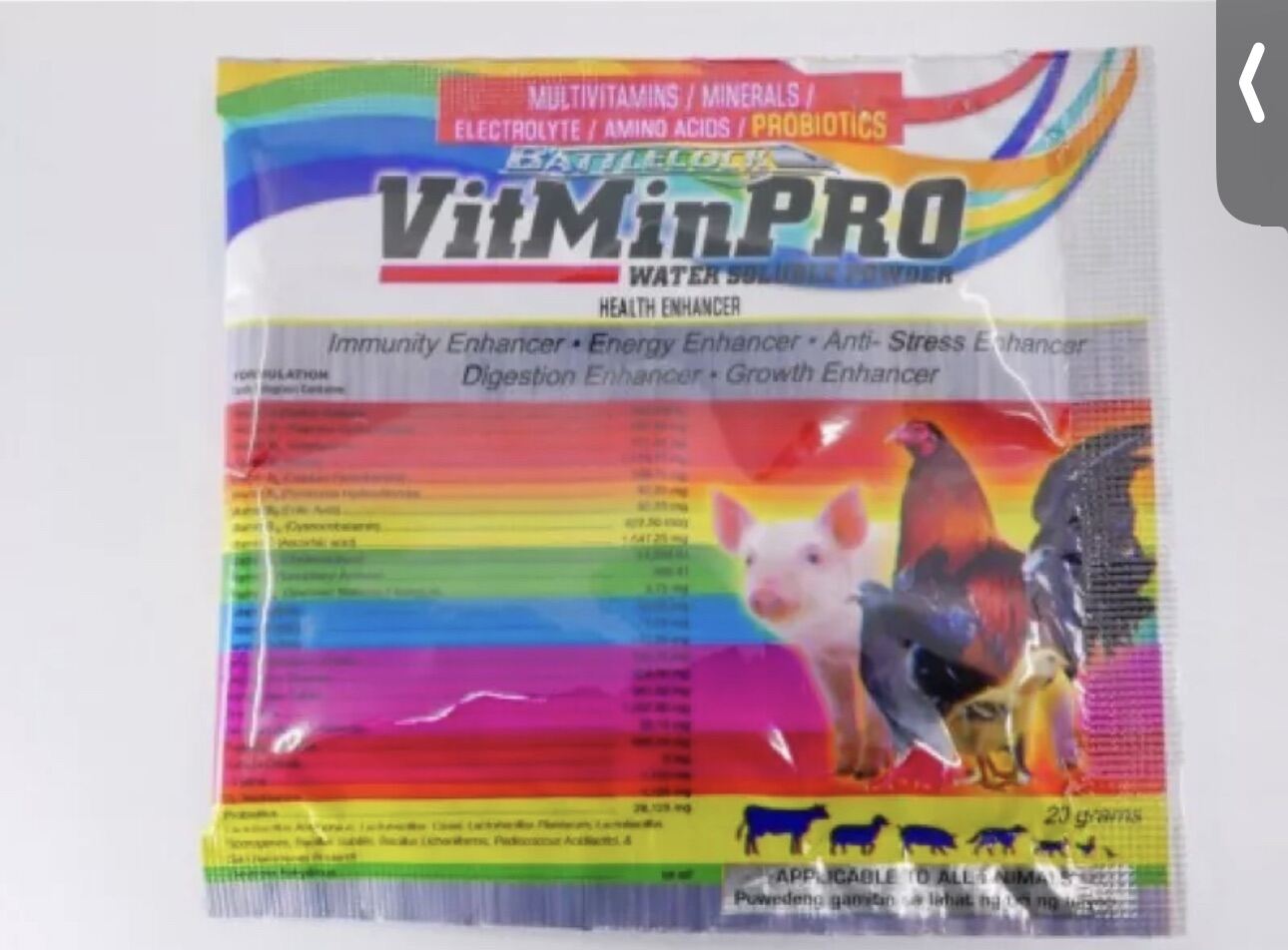 VitMinPRO 20g Water Soluble Powder For Gamefowl and Poultry (Sachet ...