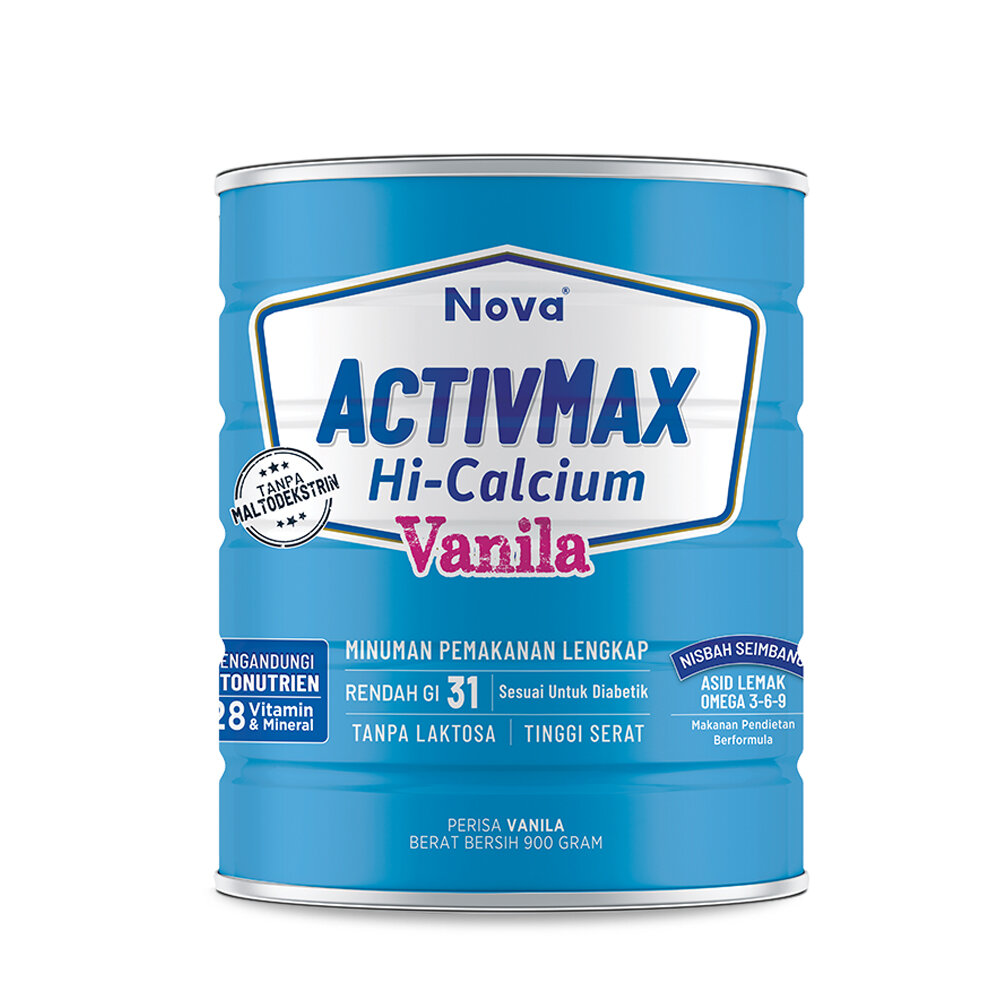NOVA ACTIVMAX HIGH CALCIUM VANILLA 900G [LATEST PACKAGING 2023] | Lazada