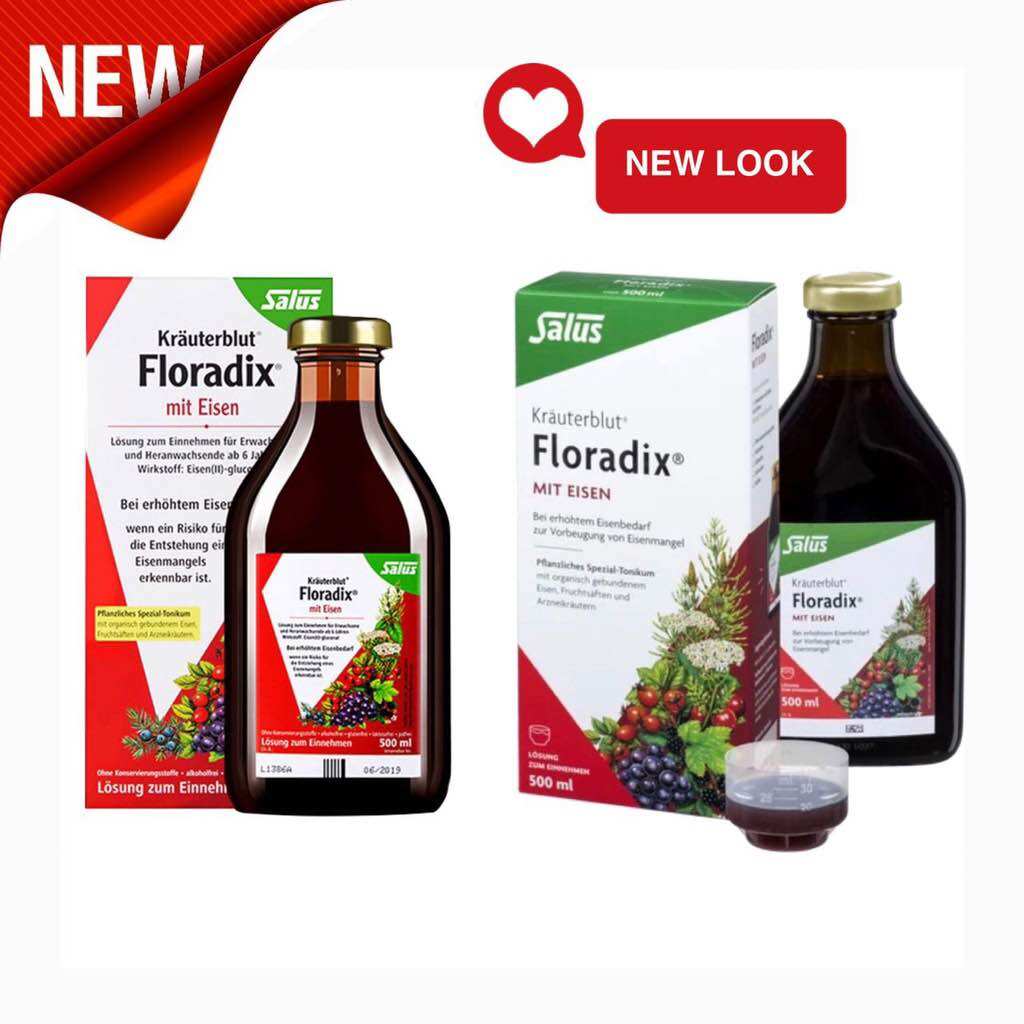 Salus Floradix Iron Liquid Herbal Extract Vitamin Formula 500ml 德国经典铁元 ...