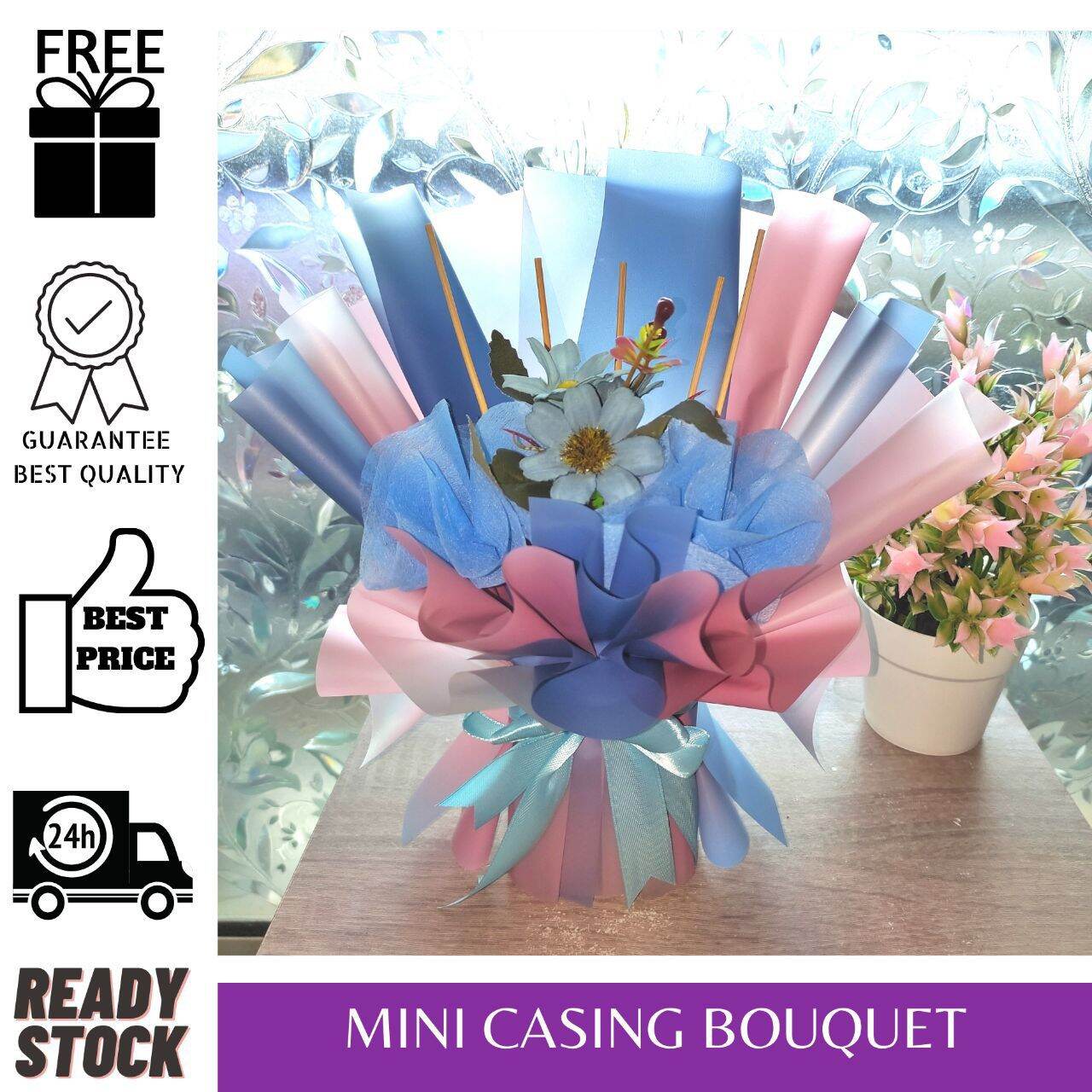 ready stock casing bouquet mini sarung buket mini casing bouquet with ...