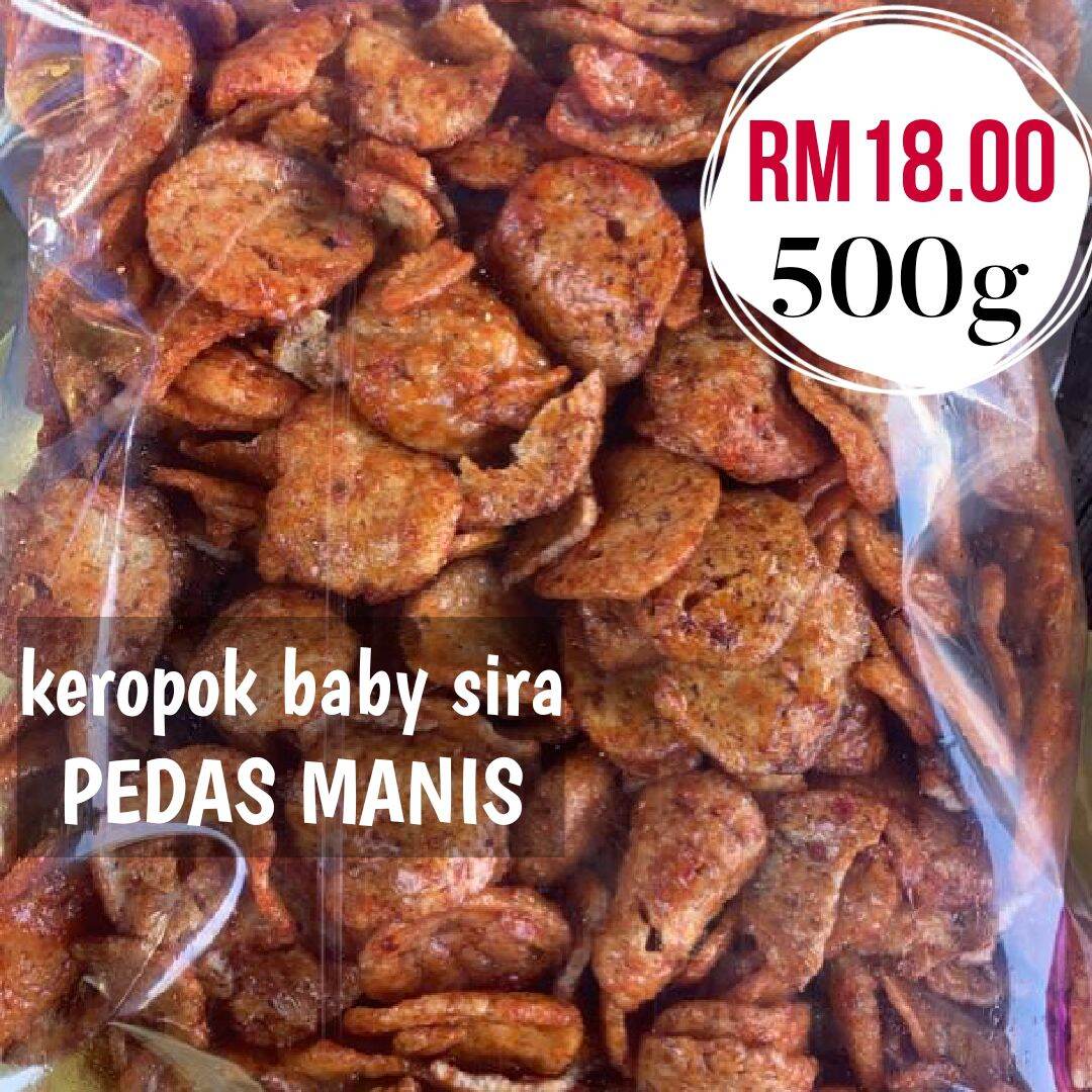 [NEW] KEROPOK SIRA 500 GRAM, KEROPOK BABY SIRA MANIS PEDAS, KEROPOK ...
