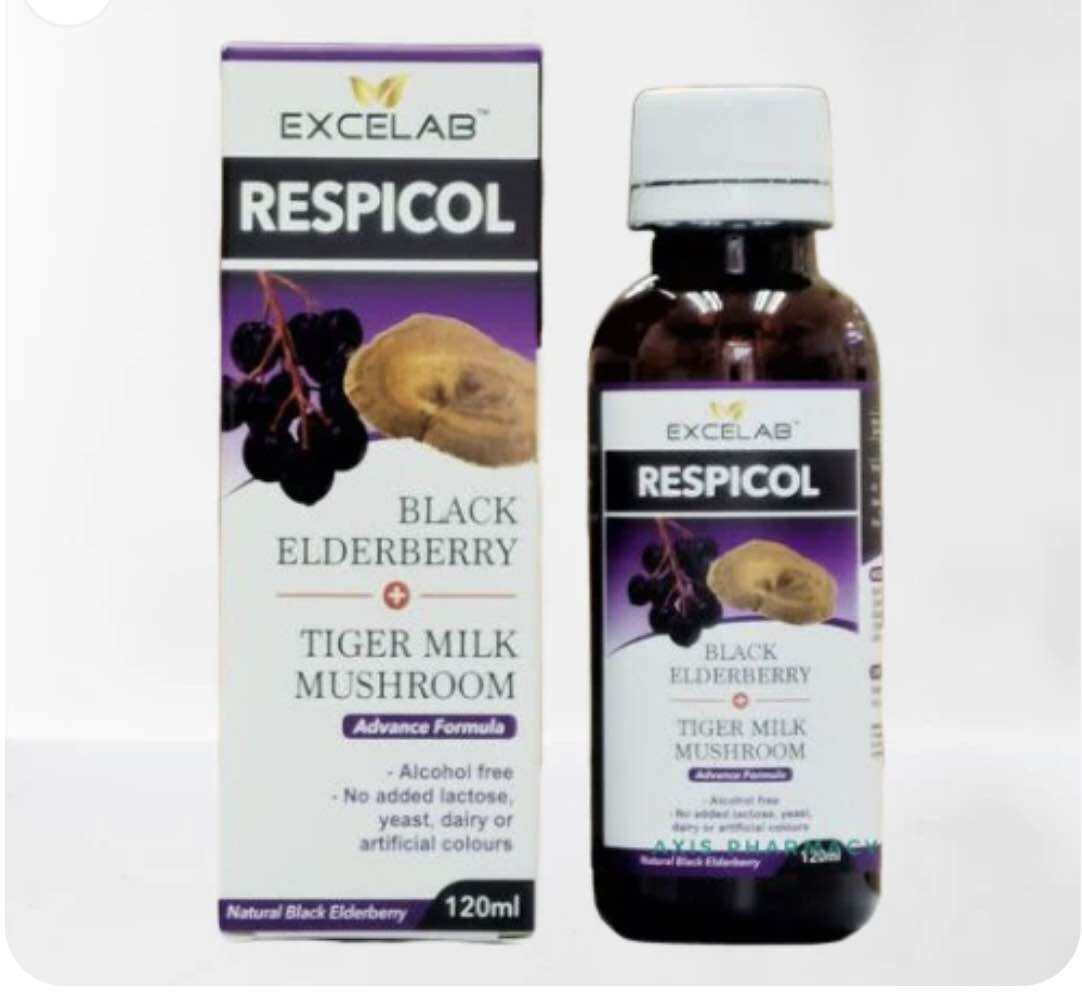 EXCELAB RESPICOL ELDERBERRY & TIGER MILK MUSHROOM 120ML | Lazada