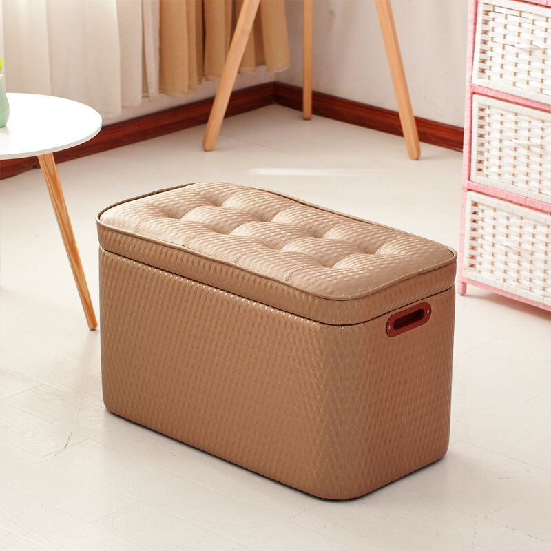 Solid Wood Storage Bench Shoe Cabinet Try-On Bench Clothing Footwear ...