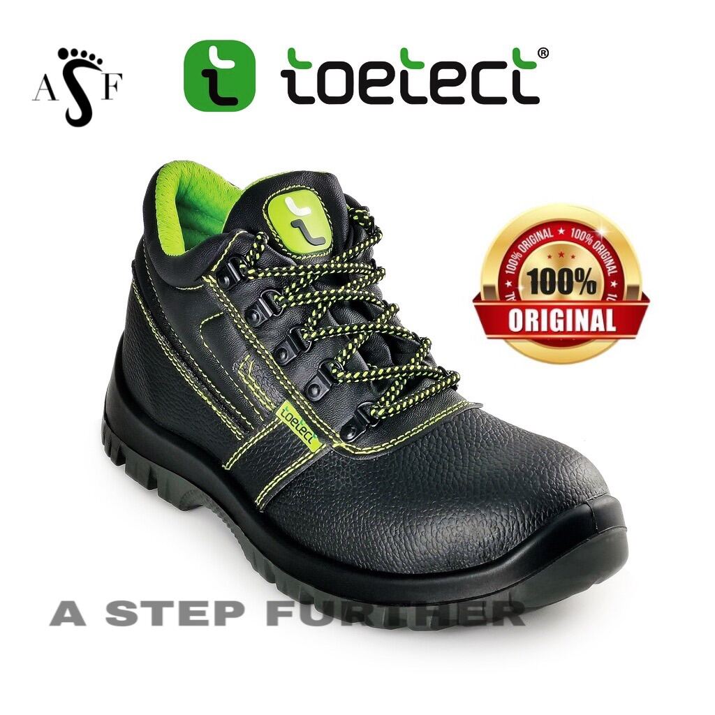 ORIGINAL Toetect Men Mid Cut with Shoelace Safety Shoes TOE-SR1004 1004 ...