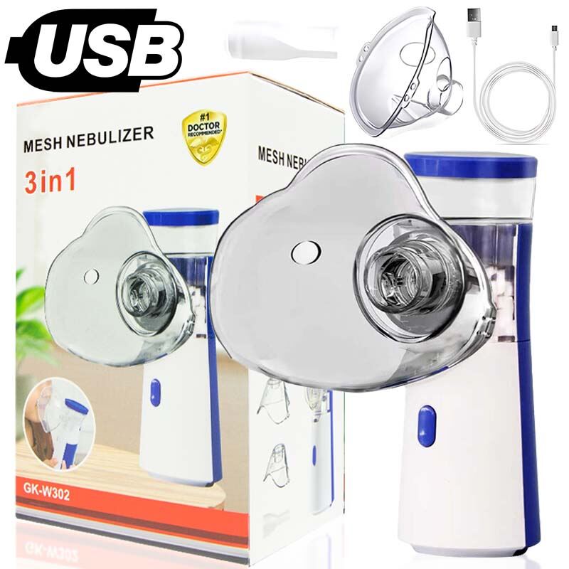 Medical Silent Mesh Nebulizer Handheld Asthma Inhaler Atomizer Children ...