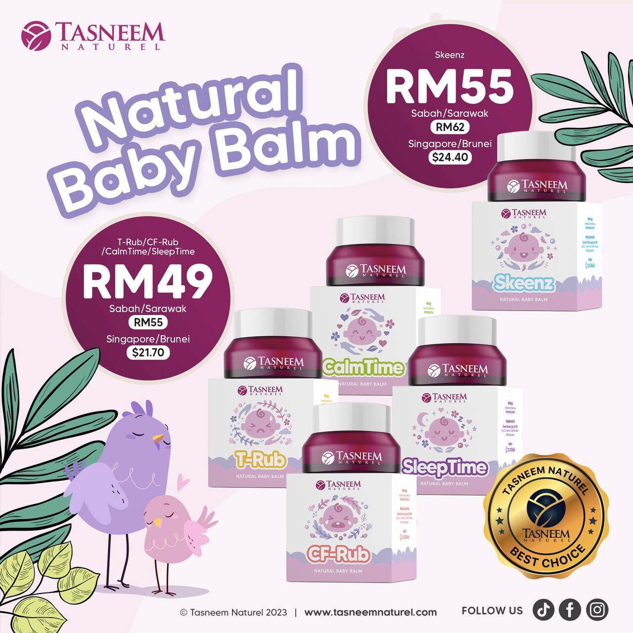 Balm Baby Tasneem Natural untuk keselesaan si manja | Lazada