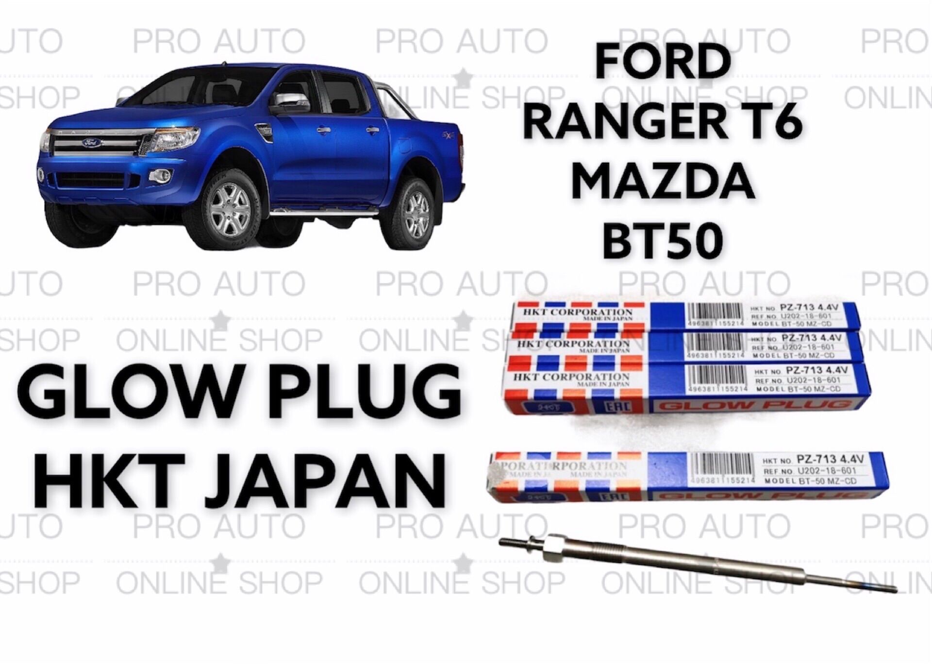 FORD RANGER T6 MAZDA BT50 GLOW PLUG BRAND HKT JAPAN | Lazada