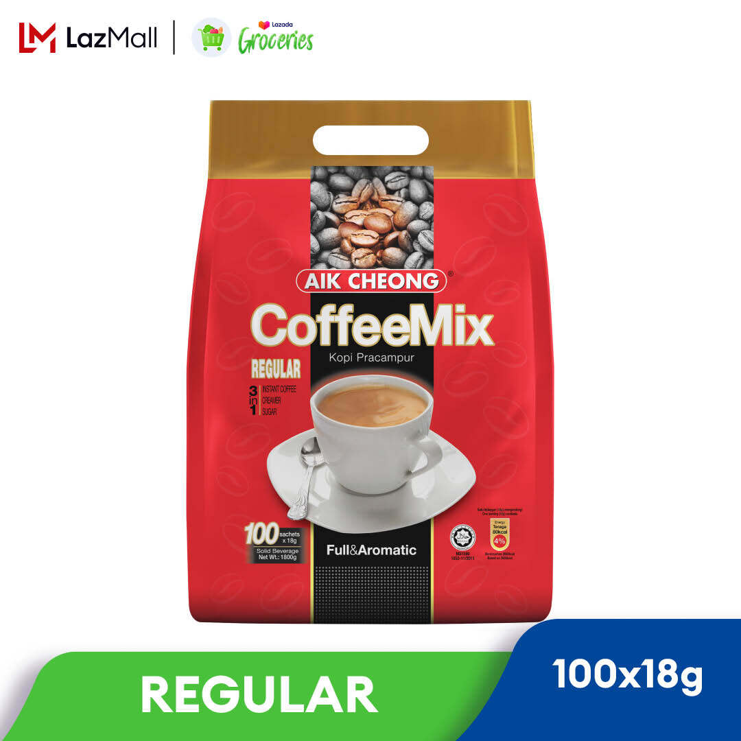 AIK CHEONG 3 IN 1 COFFEE MIX (REGULAR) – 18G X 100'S | Lazada