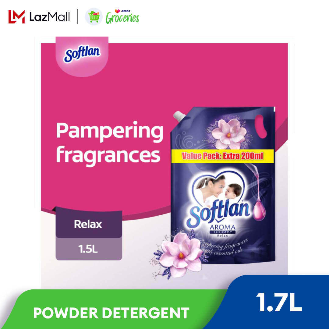 Softlan Aroma Therapy Relax (Purple) Fabric Softener 1.5L + 200ml ...