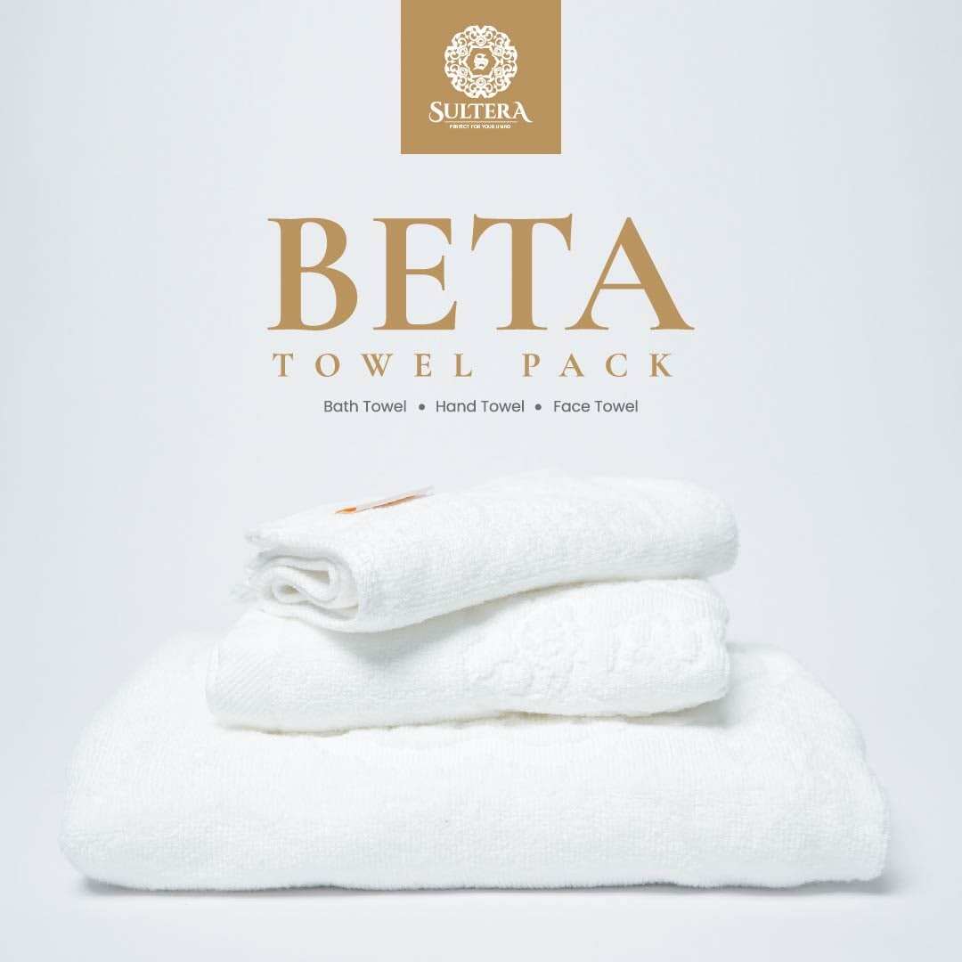 Bath Towel set 3in1 Sultera BETA pack 500g 100% cotton High absorbency ...