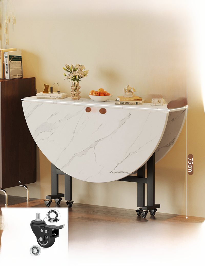 Foldable round Table For Home Small Apartment Foldable round Dining ...