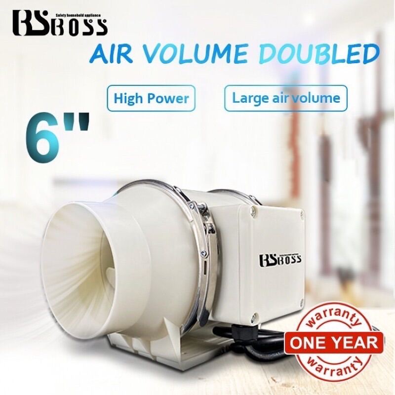 [Ready Stock] BSBOSS / SD Brand 4/6/8 inch Inline Duct fan Diagonal ...