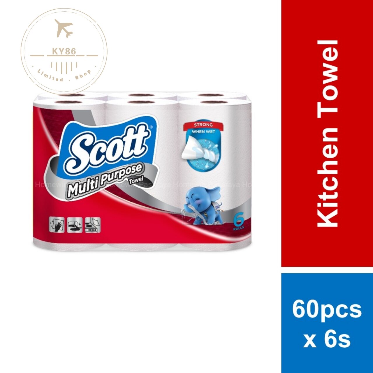 Scott Multi Purpose Kitchen Towel 55sheets × 6 Rolls | Lazada