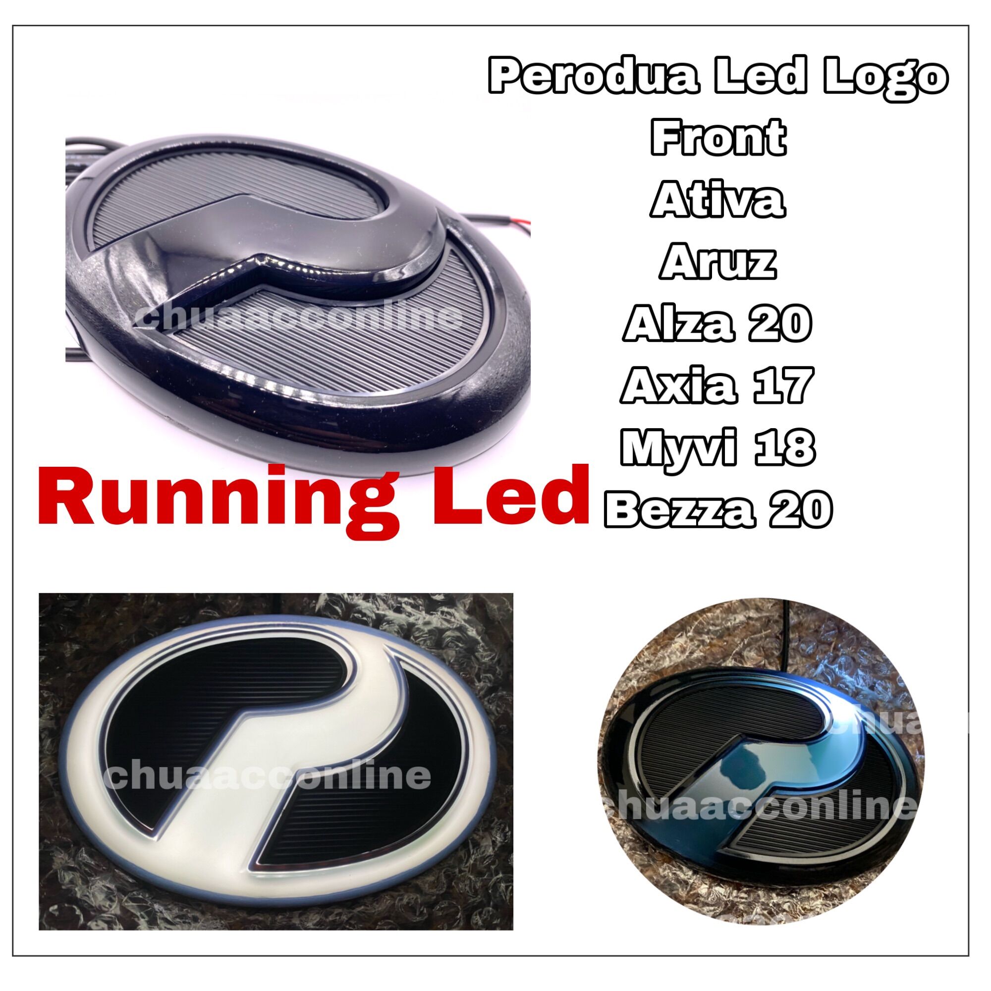 Perodua Front logo led. alza /Axia/Ativa/Mybi/bezza | Lazada
