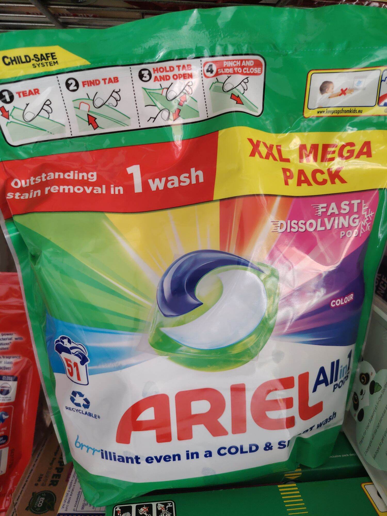 (UK) Ariel All Laundry Capsules Colour/Original 13 /25 | Lazada