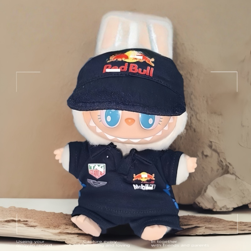 Labubu 17cm Sitting Party Blind Box Hanging Toy Costume Set F1 Racing ...